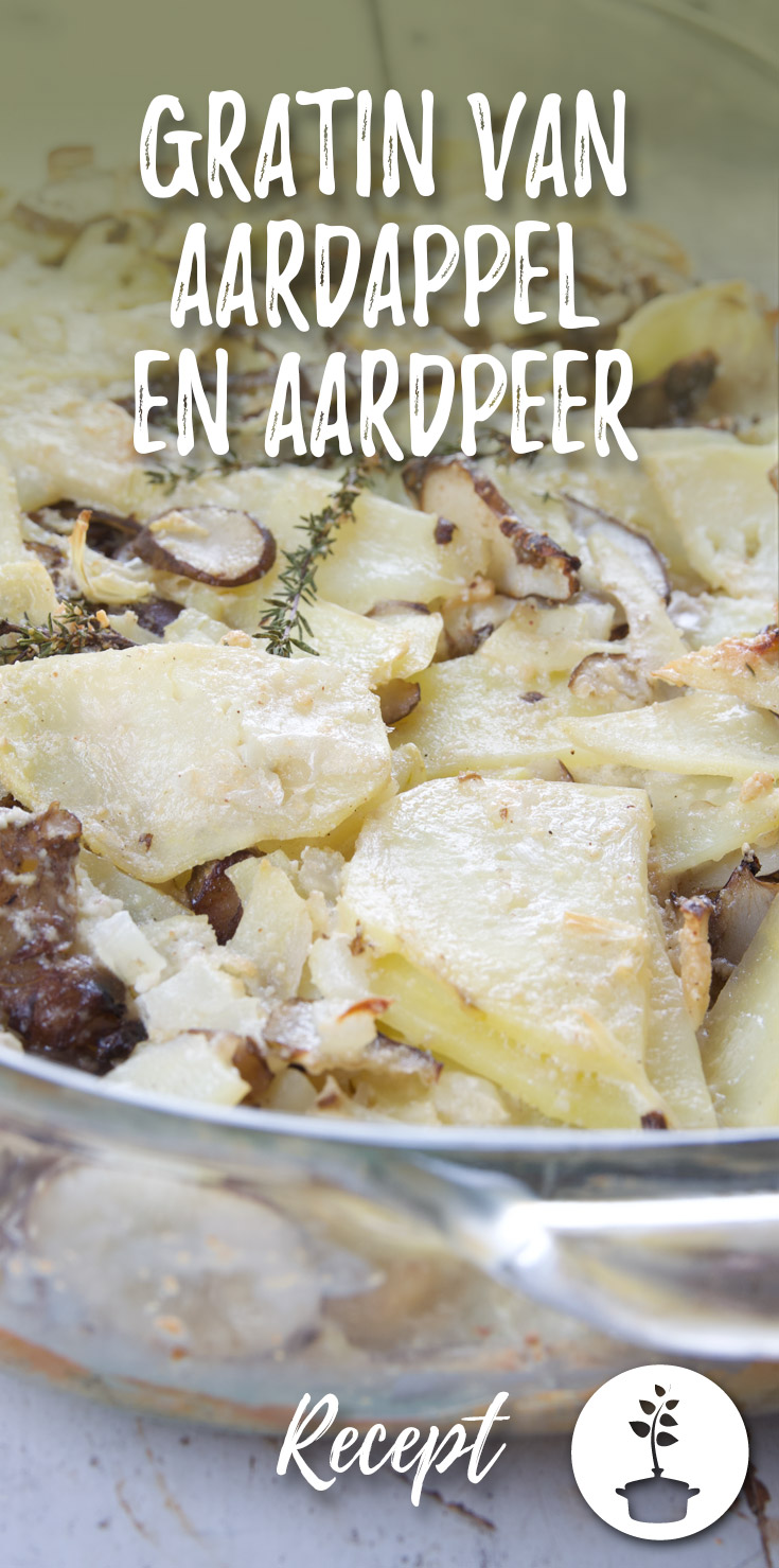 Gratin van Aardpeer en Aardappel (recept)